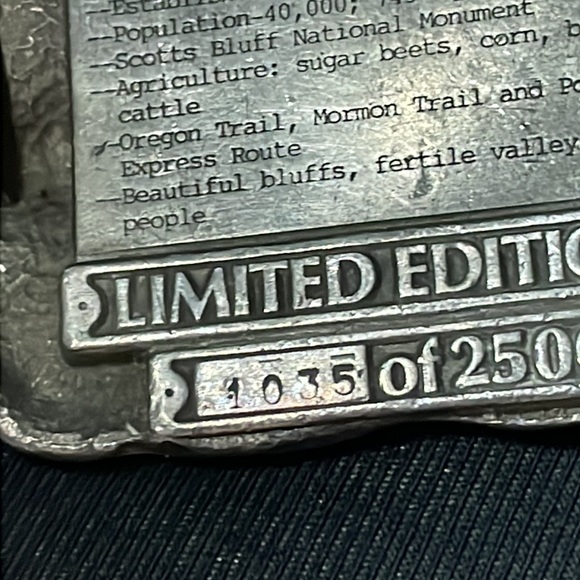 Dart Inc | Accessories | Limited Edition 35 Of 2500 Scotts Bluff County ...